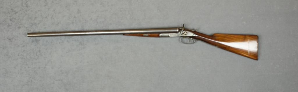 Remington exposed hammer SxS shotgun, 10 gauge, 30” barrels, plain wood ...