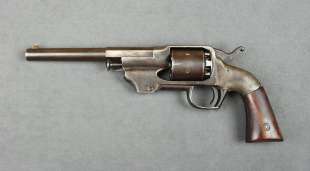 Allen & Wheelock Center Hammer Army percussion revolver, .44 cal., 7-1/ ...