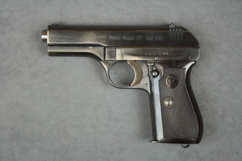 CZ Model 27 semi-auto pistol, 7.65 cal., 3-3/4” barrel, blue finish ...