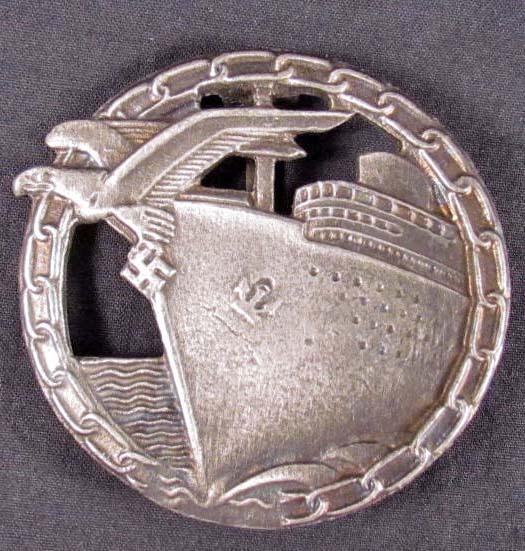 GERMAN NAZI BADGE - MARKED ON BACK