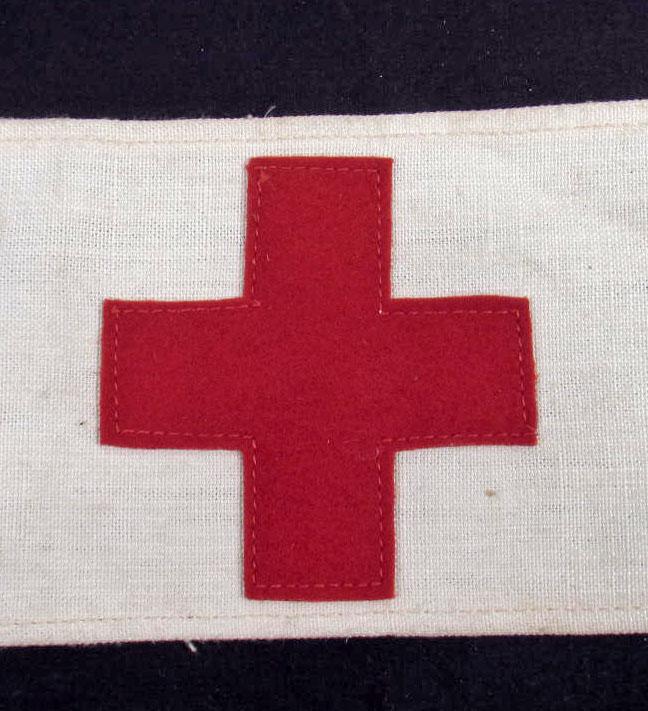 US WW1 ARMY RED CROSS CORPSMAN ARM BAND