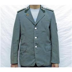 GERMAN NAZI UNIFORM JACKET W/ COLLAR TABS, SHOULDER BOARDS, PATCHES
