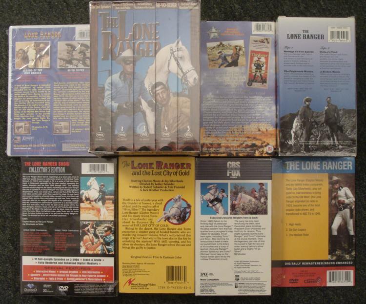 The Lone Ranger Collection DVDs CDs Cassettes VHS LOT