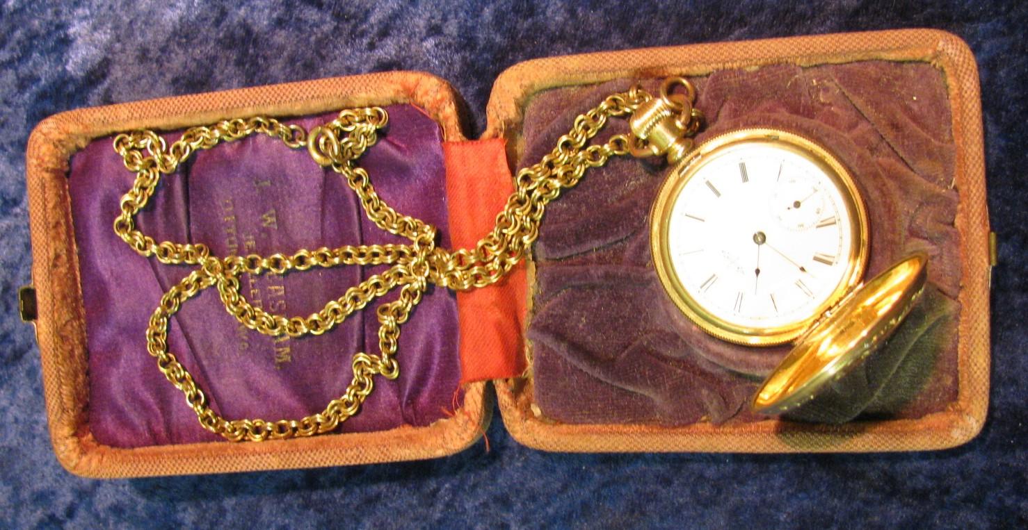 676. Ladies Closed Face Pocket Watch on Neck chain.