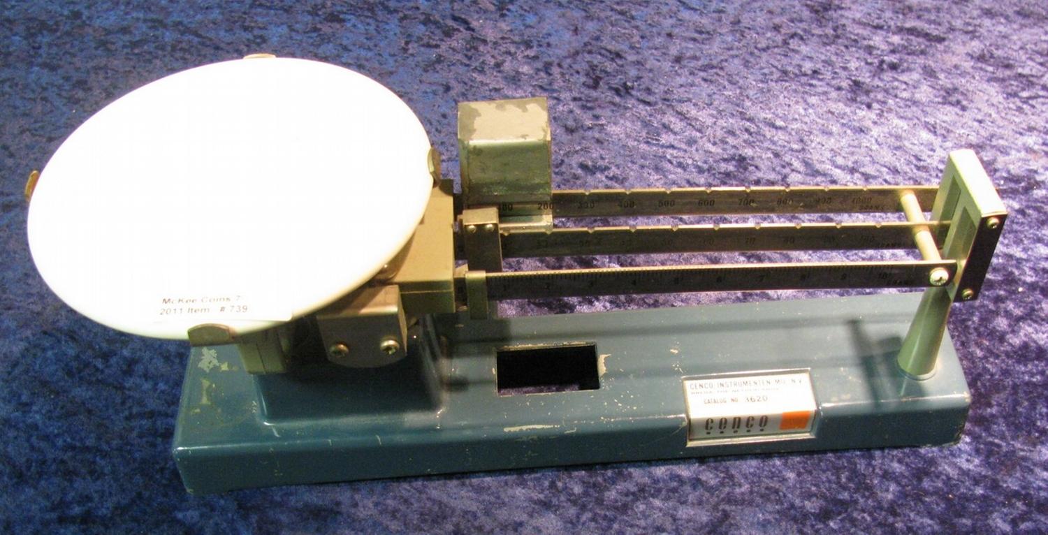 739. Cenco Instruments Triple Beam Balance Scale.