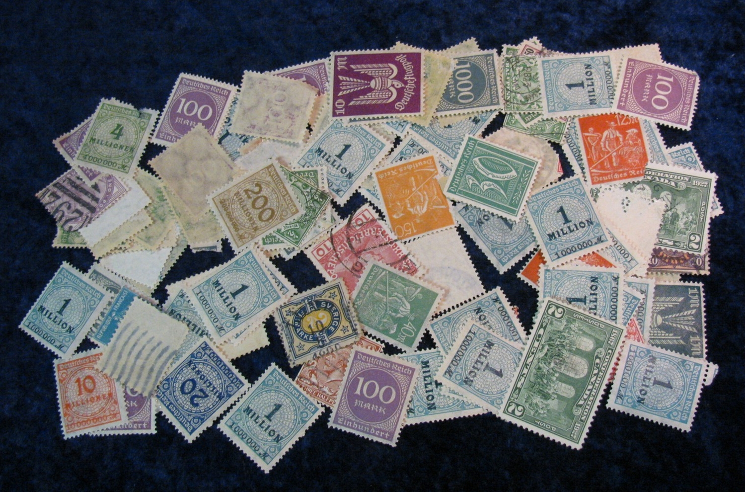 1302. Large group of Early War era German Stamps.