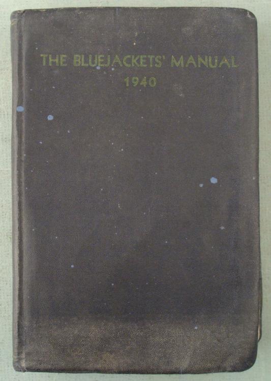 1940 US NAVY BLUE JACKETS HANDBOOK WWII MANUAL NAMED