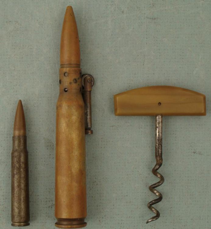WWII Bullet Lighter, Bullet, & Corkscrew World War II