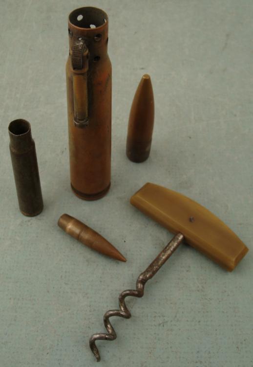 WWII Bullet Lighter, Bullet, & Corkscrew World War II