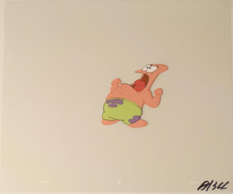 SpongeBob Animation Screaming Patrick Original Cel Art