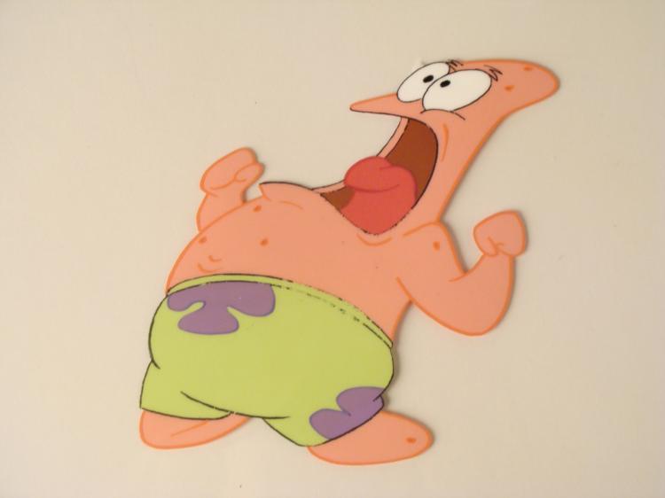 SpongeBob Animation Screaming Patrick Original Cel Art
