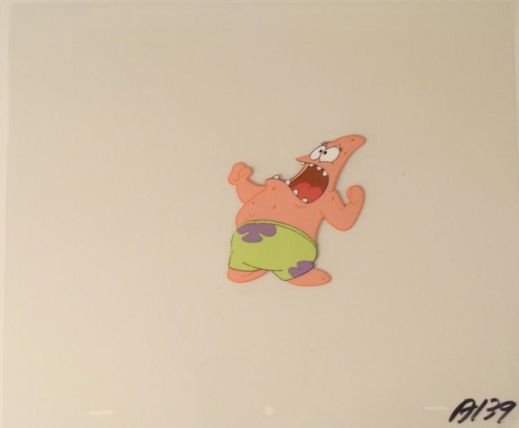 Rage Patrick Original Animation Art Cel SpongeBob Fish