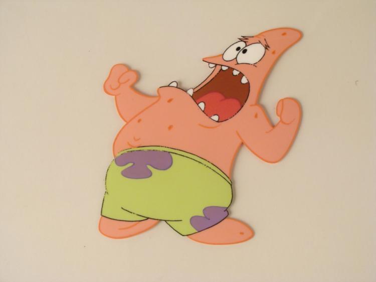 Rage Patrick Original Animation Art Cel SpongeBob Fish