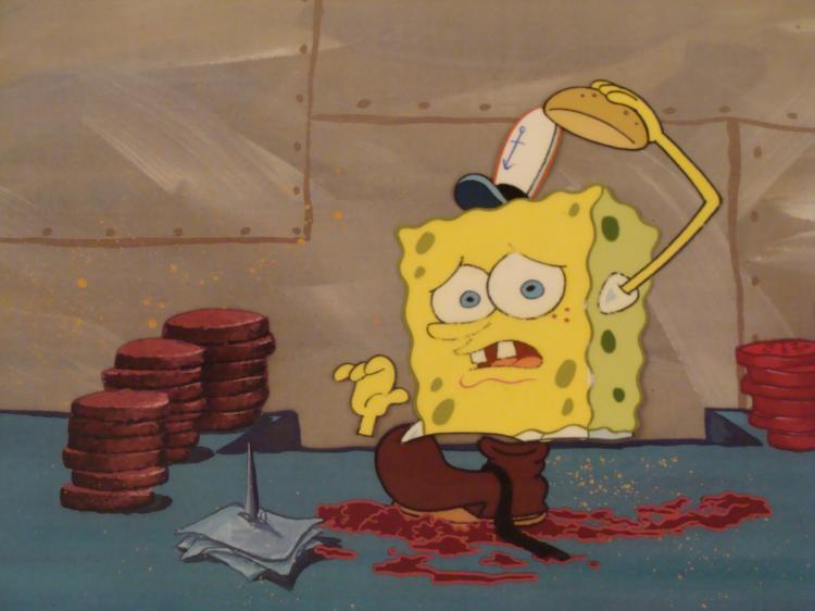 Secret Formula Orig Cel SpongeBob Background Production