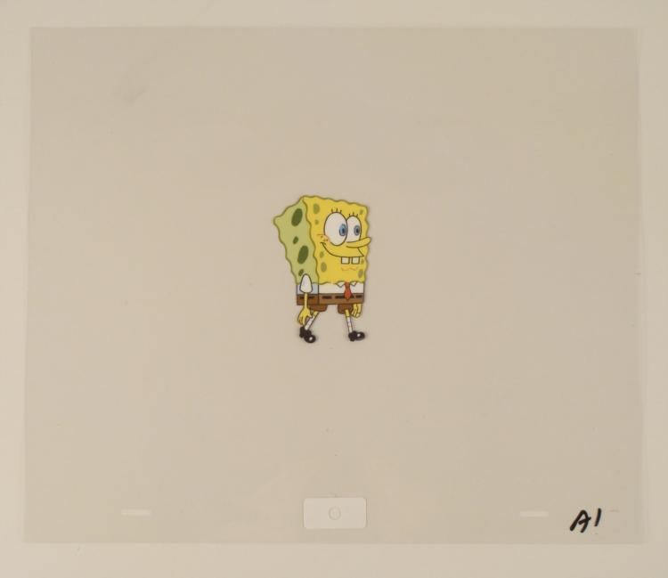 Walking SpongeBob Original Animation Cel Art Squarepant