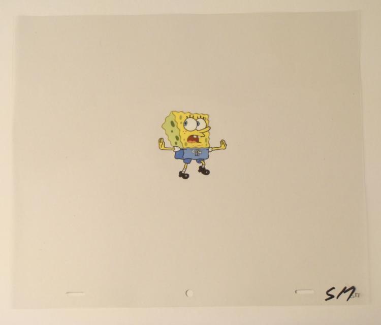 Stop Original SpongeBob Hand Cel Production Art Out