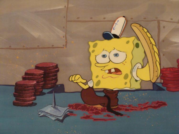 Original Cel Animation SpongeBob Freak Out Background