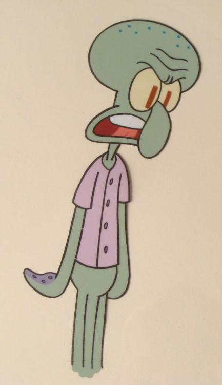 Cel SpongeBob Original Angry Squidward Animation Art