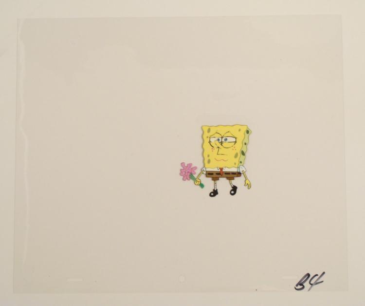 SpongeBob Original Is Allergic Animation Art Cel Cry
