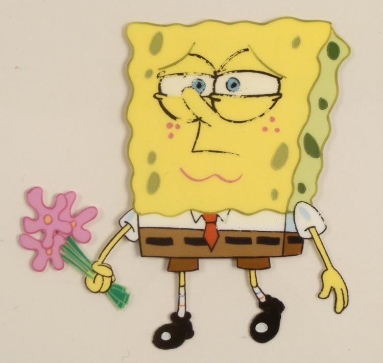 SpongeBob Original Is Allergic Animation Art Cel Cry