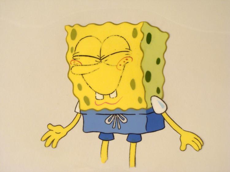 Squint Eyes Original Animation SpongeBob Art Cel