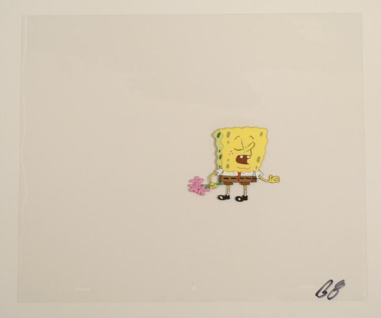Turning SpongeBob Original Squarepants Cel Animation