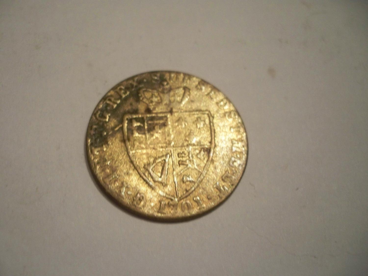 1701 George III One Guinea Gaming Token Coin
