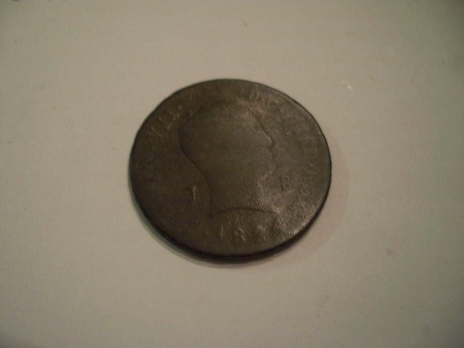 1824 8 Maravedis Ferdinand VII Copper Coin