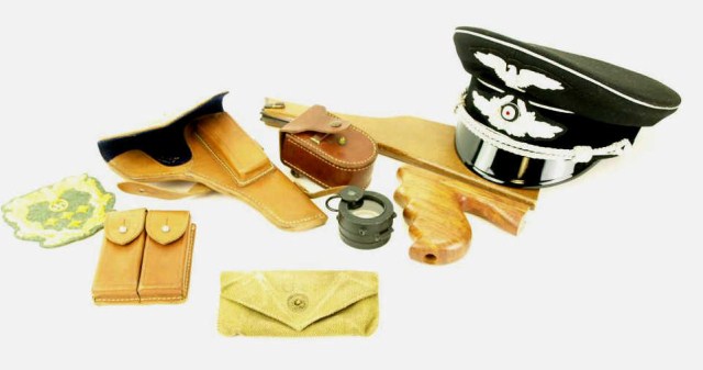 Misc. collection includes German officers hat