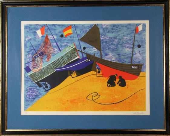 Peter Edwards, French Sailboats, Lithograph