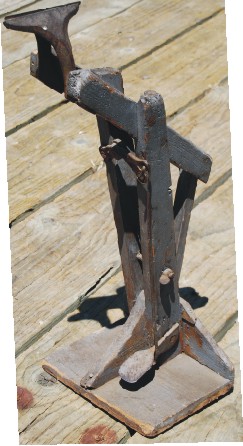 antique leather vise