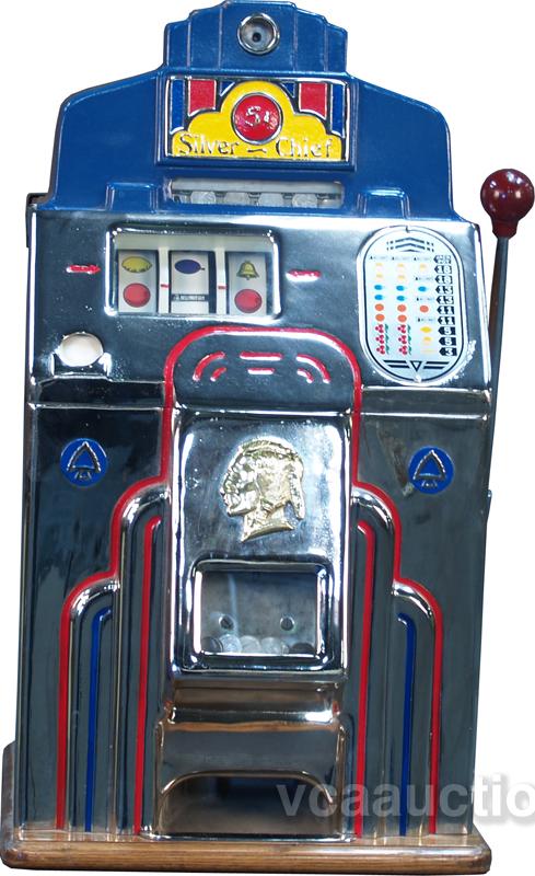 5 Cent Jennings Silver Chief Jackpot Slot Machine