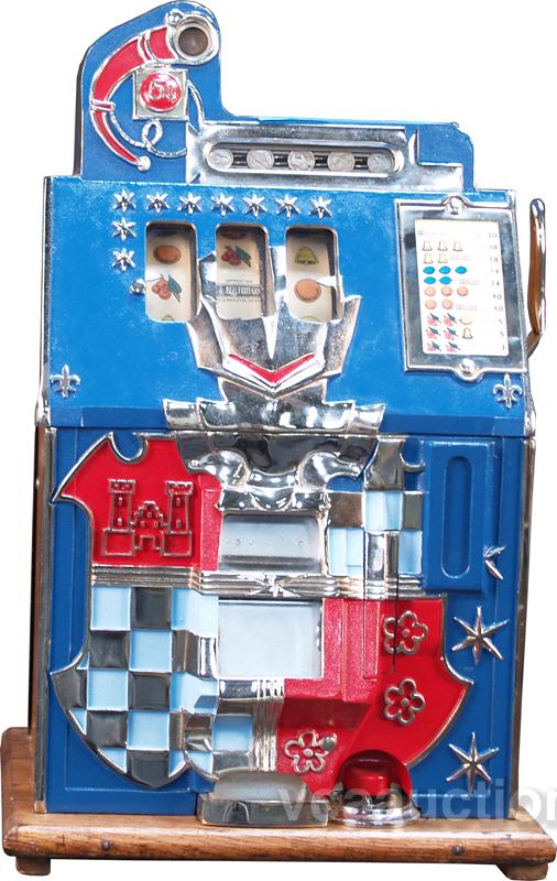 5 Cent Mills Castle Front Double Jackpot Slot Machine