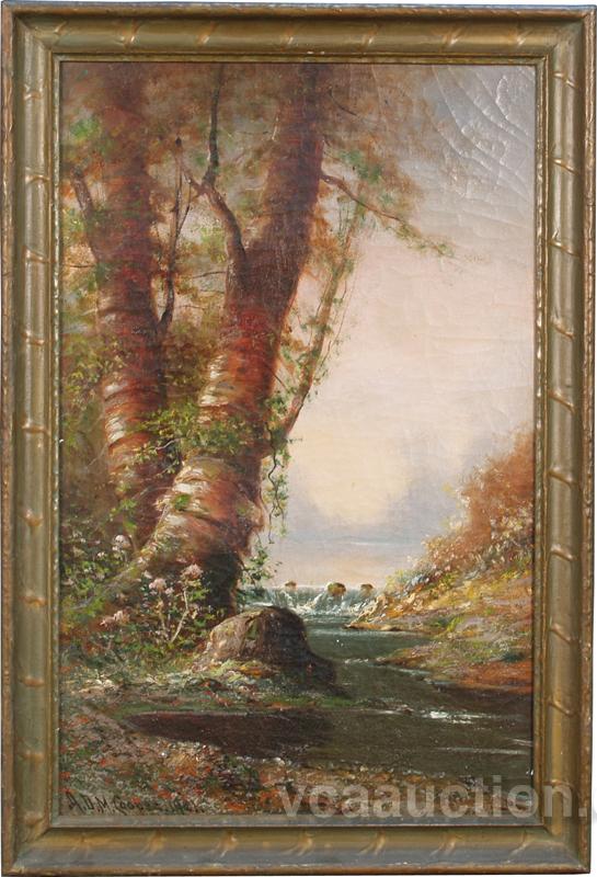 Vintage Oil On Canvas Painting By A.D.M. Cooper 1921