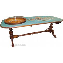 Antique Floor Model Full Size Claw Feet Roulette Table