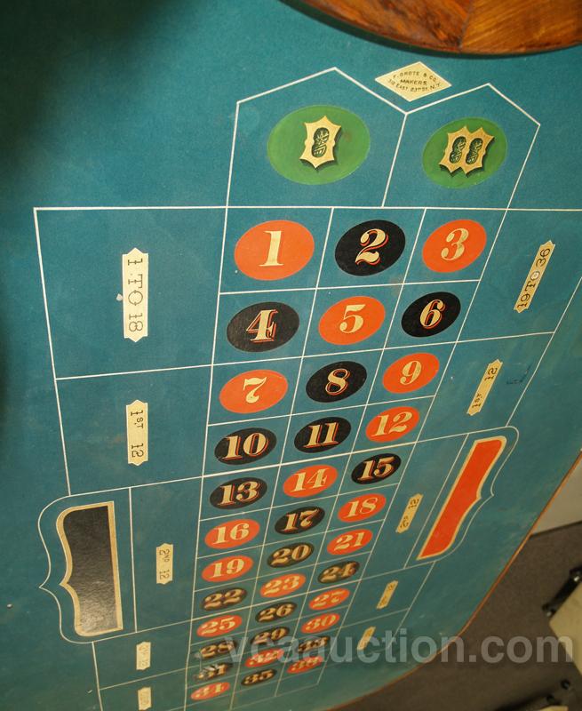 Antique Floor Model Full Size Claw Feet Roulette Table