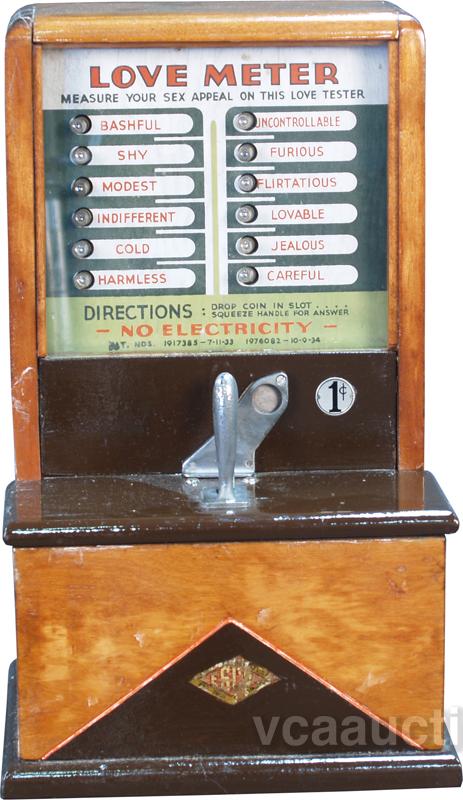 1 Cent Vintage Countertop Exhibit Supply "LOVE METER"
