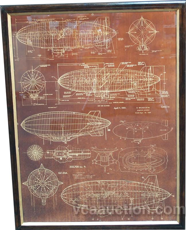 GOOD YEAR Blimp Architectural Building Plans Poster