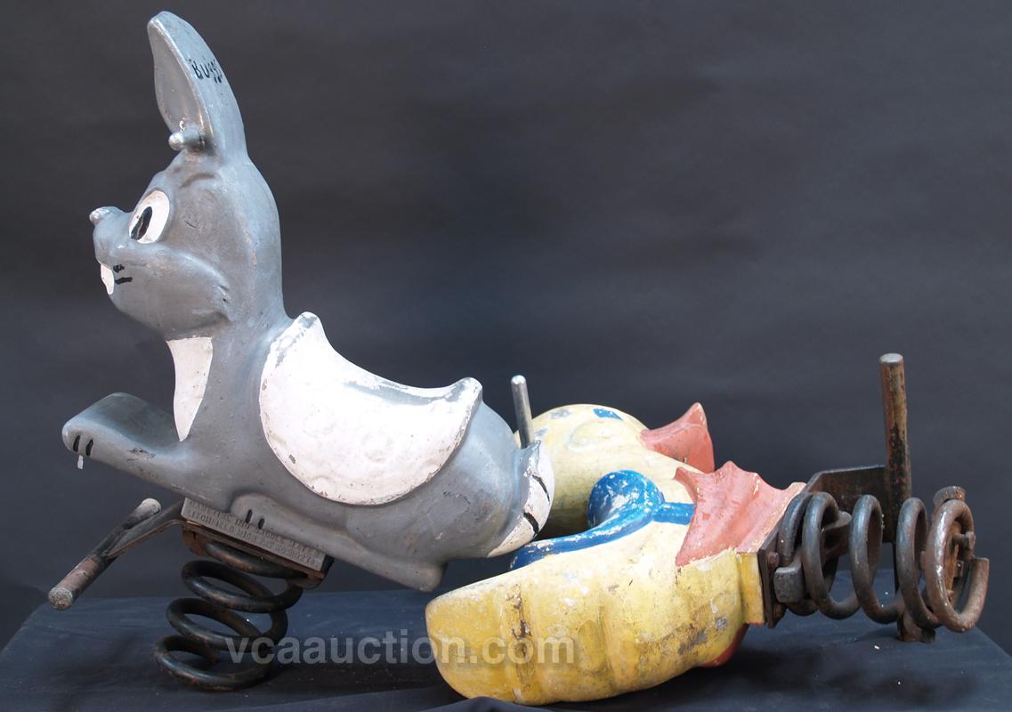 Lot Of 2 Early Playground Duck & Rabbit Kiddie Ride On