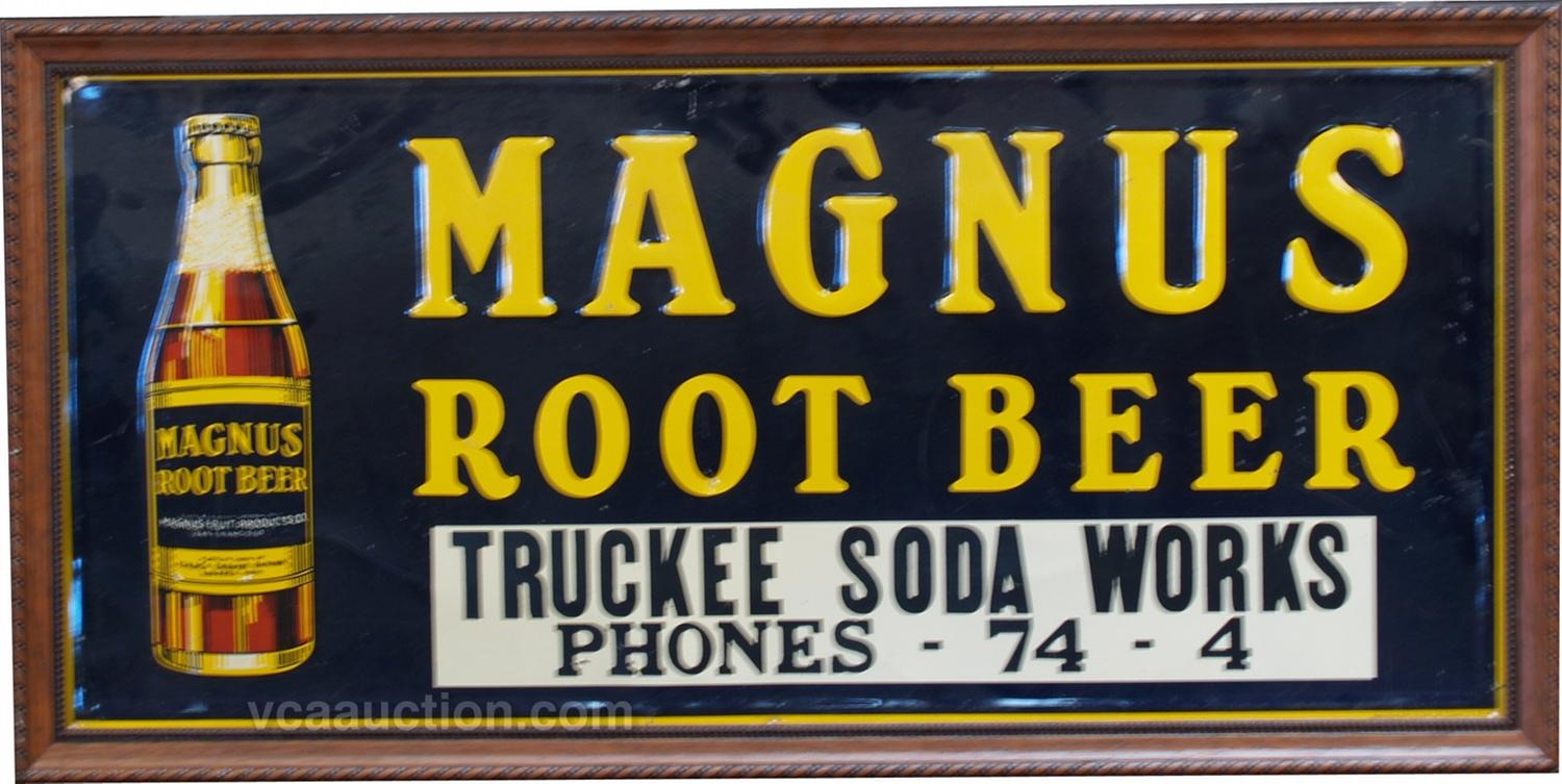MAGNUS Root Beer Embossed Tin Sign
