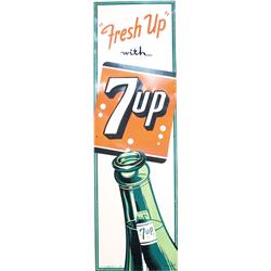 "Fresh Up With 7UP" Embossed Tin Sign