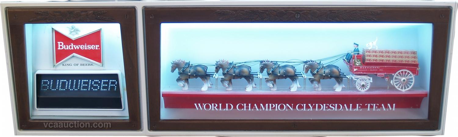 Large Plastic Wall Mount Budweiser Light-Up Sign