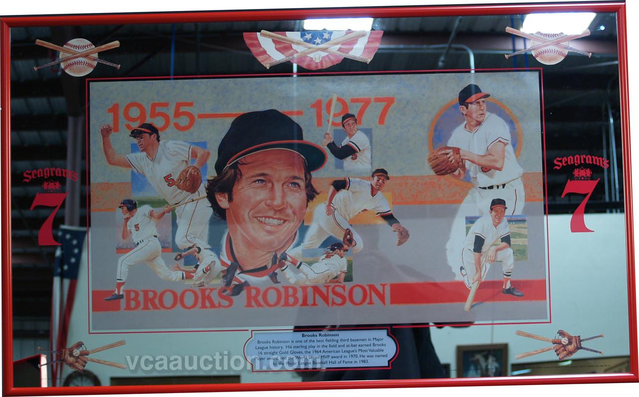 Lot Of 3 Seagram's Baseball Player Mirrors: