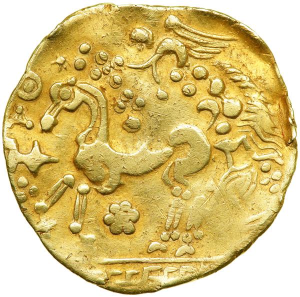 Celtic Coinage. Northern Gaul. The Ambiani. Gold Stater (7.34 g, 28 mm ...