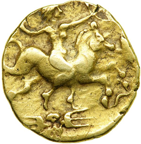 Celtic Coinage. Northwestern Gaul. The Redones. Gold Stater (8.04 g, 20 ...