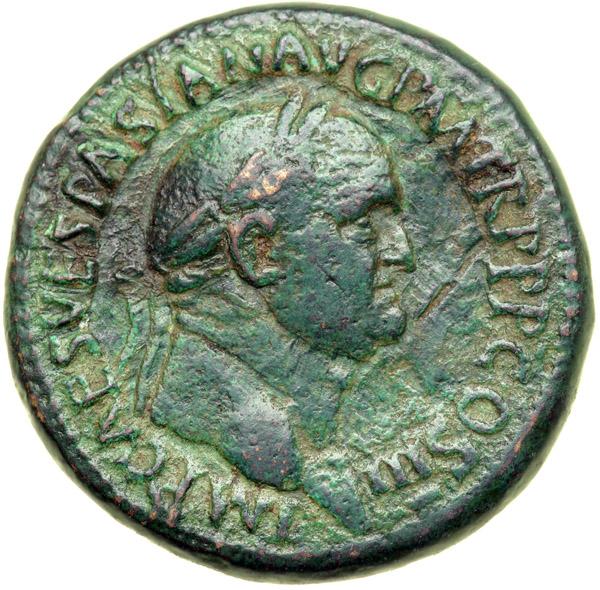 Jewish Coinage. Roman Judaea Capta Series. Vespasian, 69-79 CE. AE ...