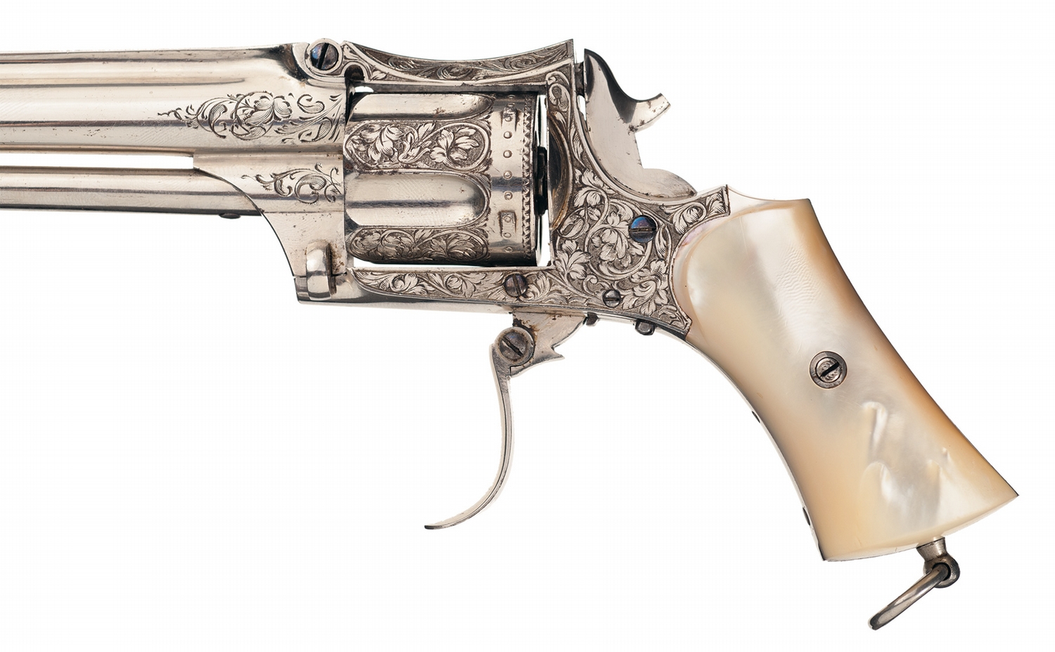 Unusual Engraved A. Minette Revolver with Pearl Grips and Smith ...