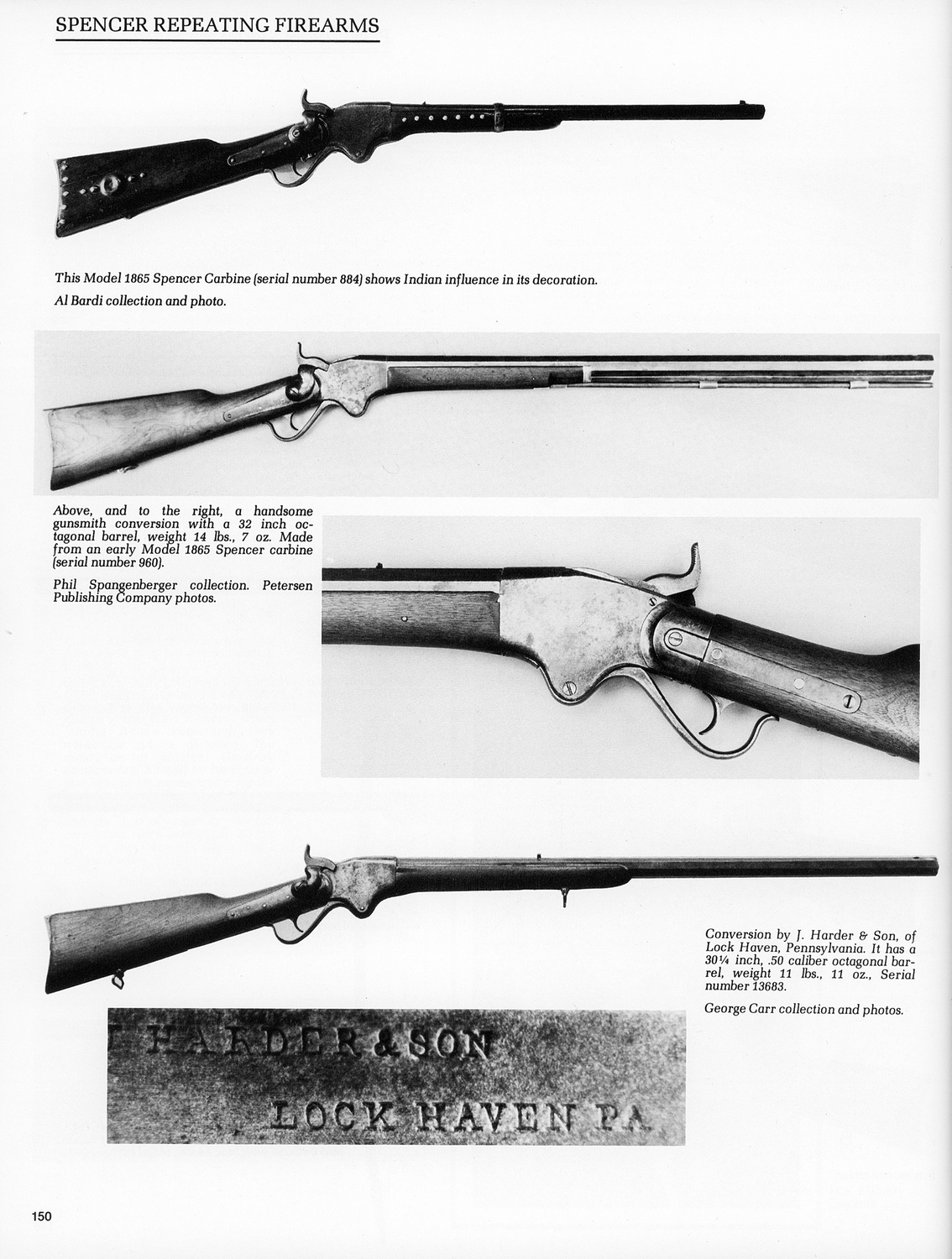 Spencer Repeating Rifle with Heavy Harder & Son Lock Haven, PA Barrel ...