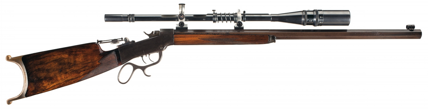 Custom Winchester Barrel Ballard #6 Schuetzen Rifle with Scope, Tools ...