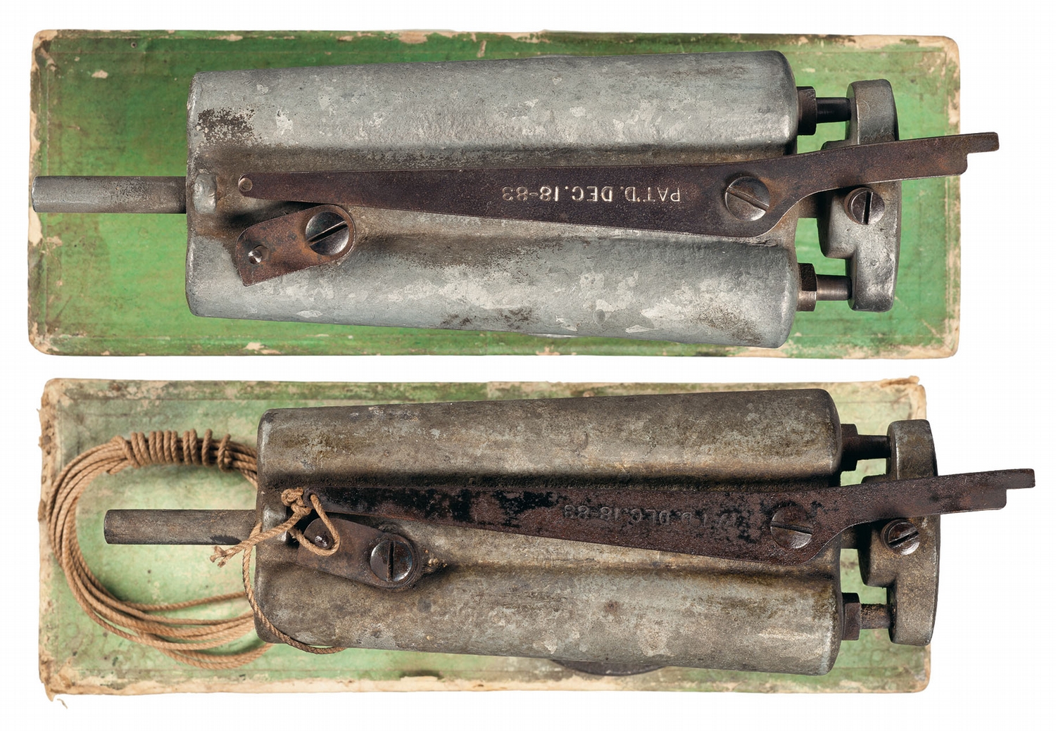 Two Boxed Pratt Burglar Alarm/Animal Trap Guns -A) Pratt Burglar Alarm ...